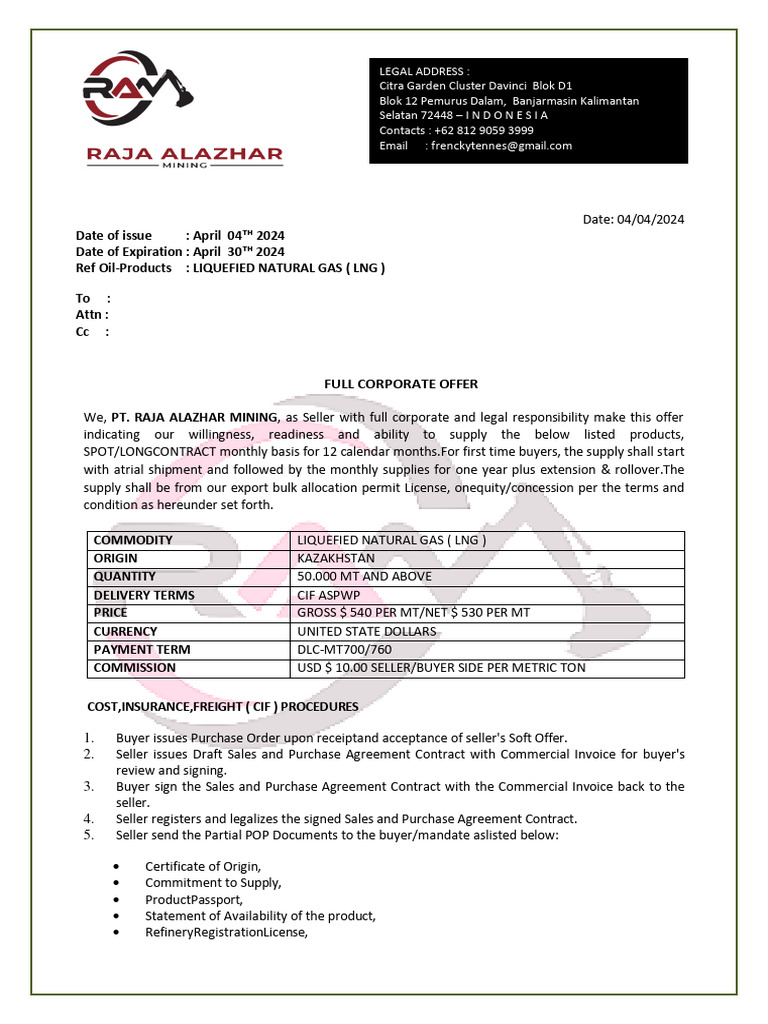 Ram LNG Fco | PDF | Liquefied Natural Gas | Economies