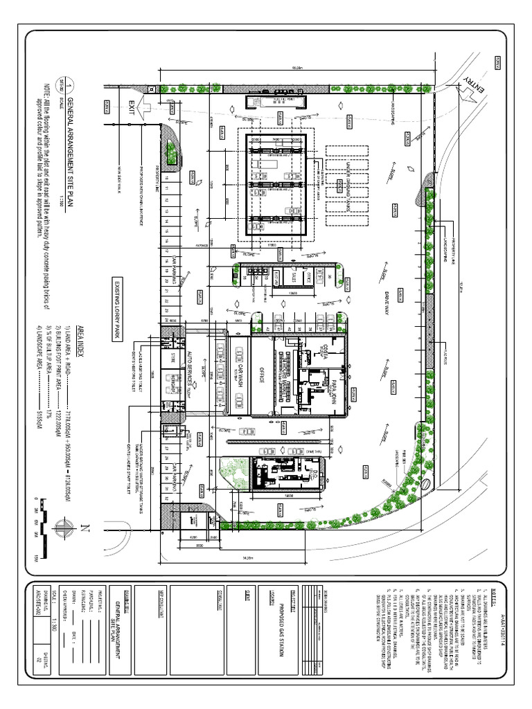 SAMPLE GAS STATION_WORKING DRAWINGS | PDF