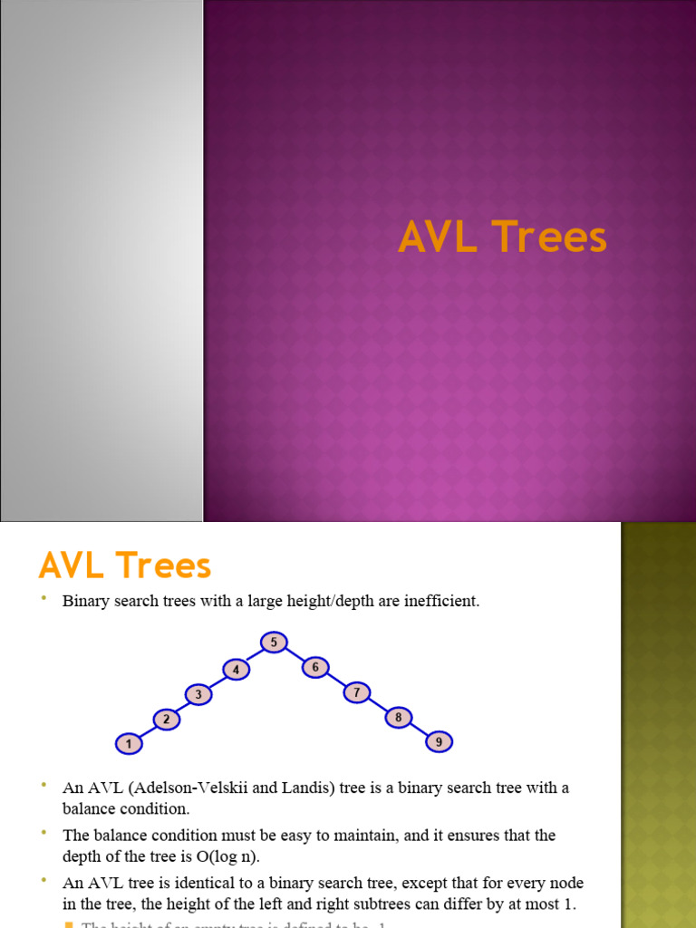 Avl Trees Pdf Algorithms And Data Structures Computer Programming 9788