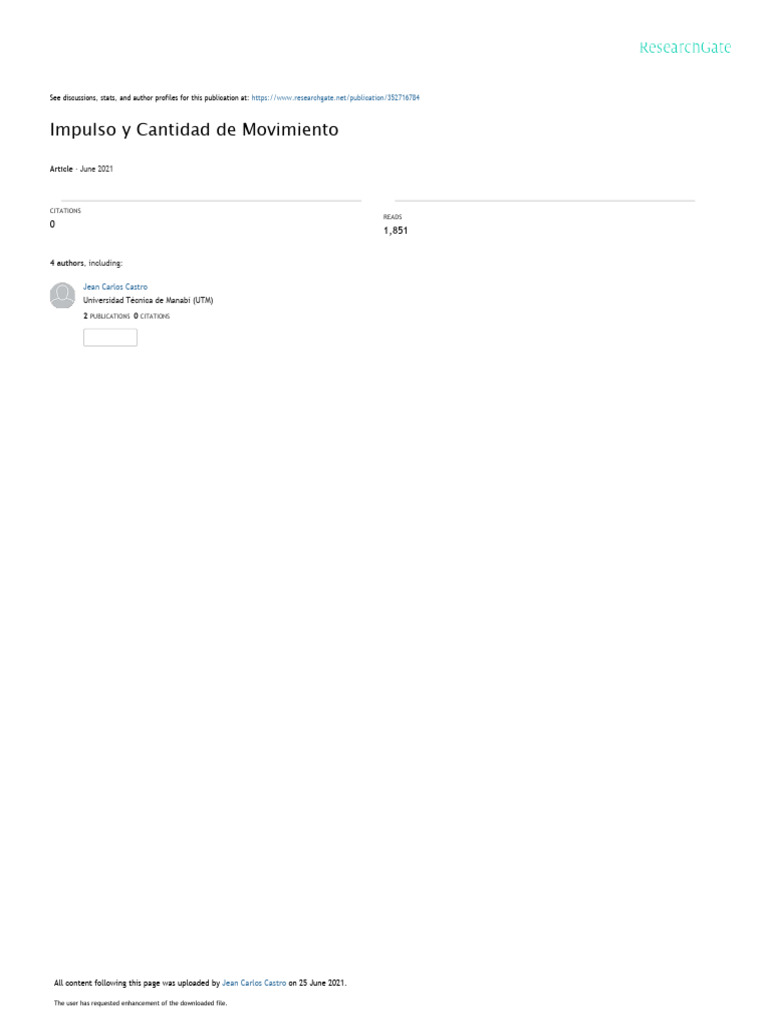 Impulsoy Cantidadde Movimiento | PDF | Impulso | Fuerza