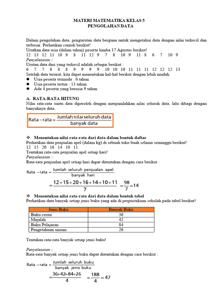 Materi Matematika Mean Median Modus | PDF | Karier & Perkembangan ...