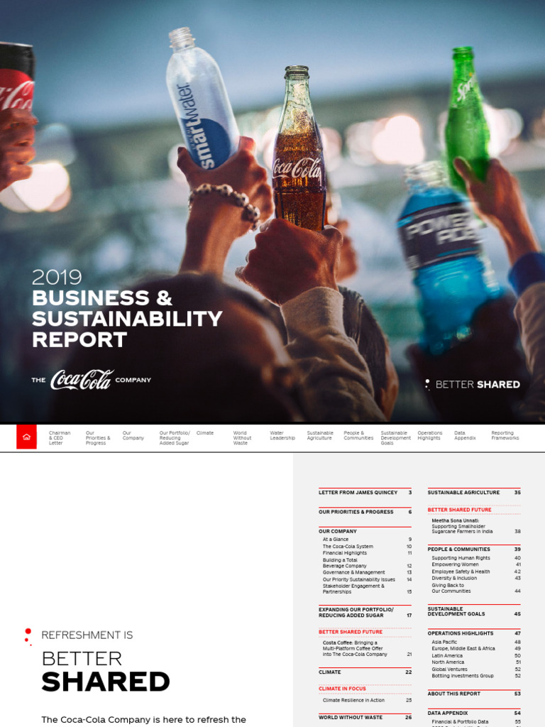 Coca-Cola 2019 Business & Sustainability Report | PDF | The Coca Cola ...