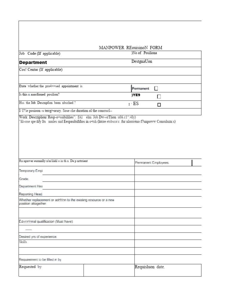 Manpower Form Template2 | PDF