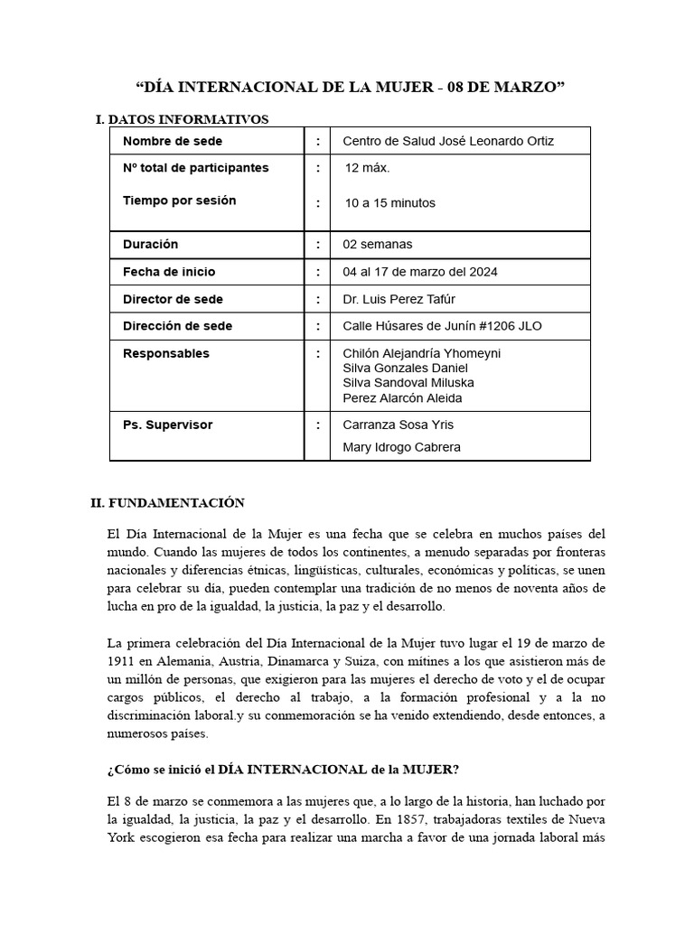 Día Internacional de la Mujer 2024 | PDF | Mujer | Género