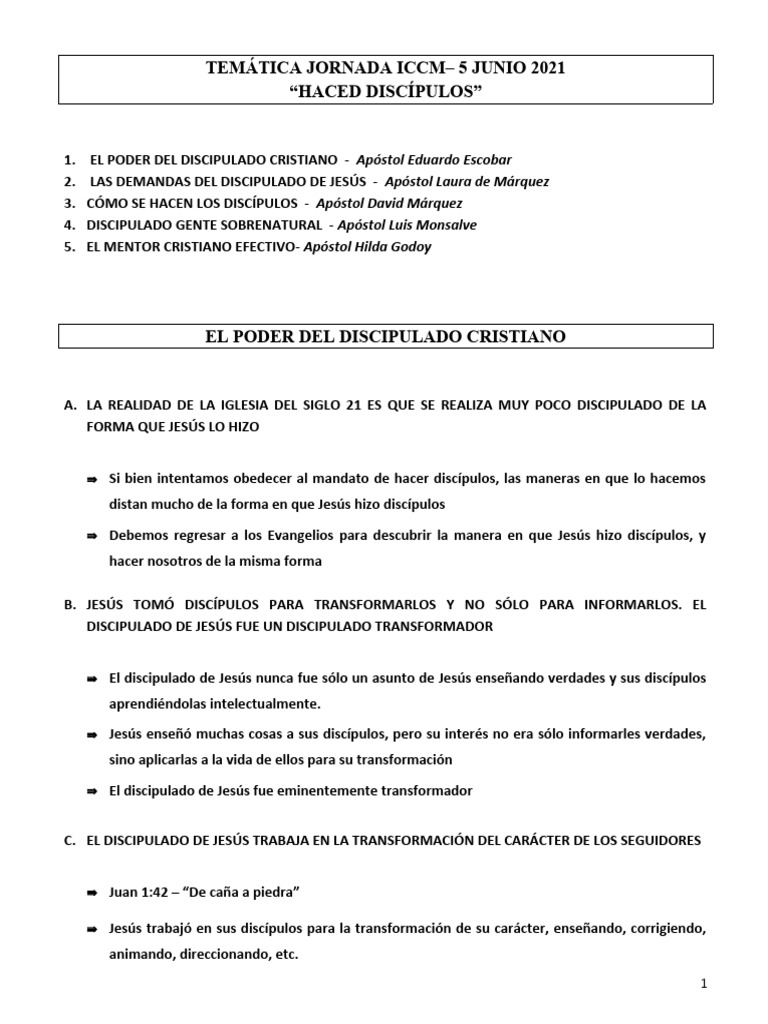 Temã - Tica Jornada Ministerial - 5 Junio 2021 - Haced Discã - Pulos ...