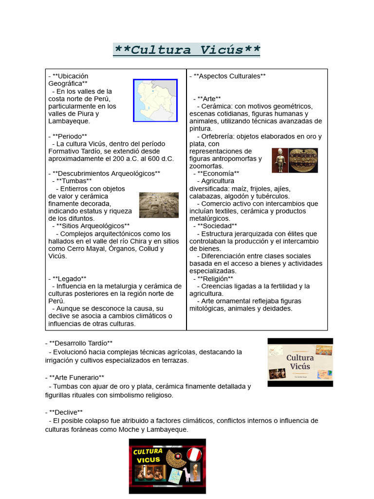 Cultura Vicús: Legado y Arte | PDF