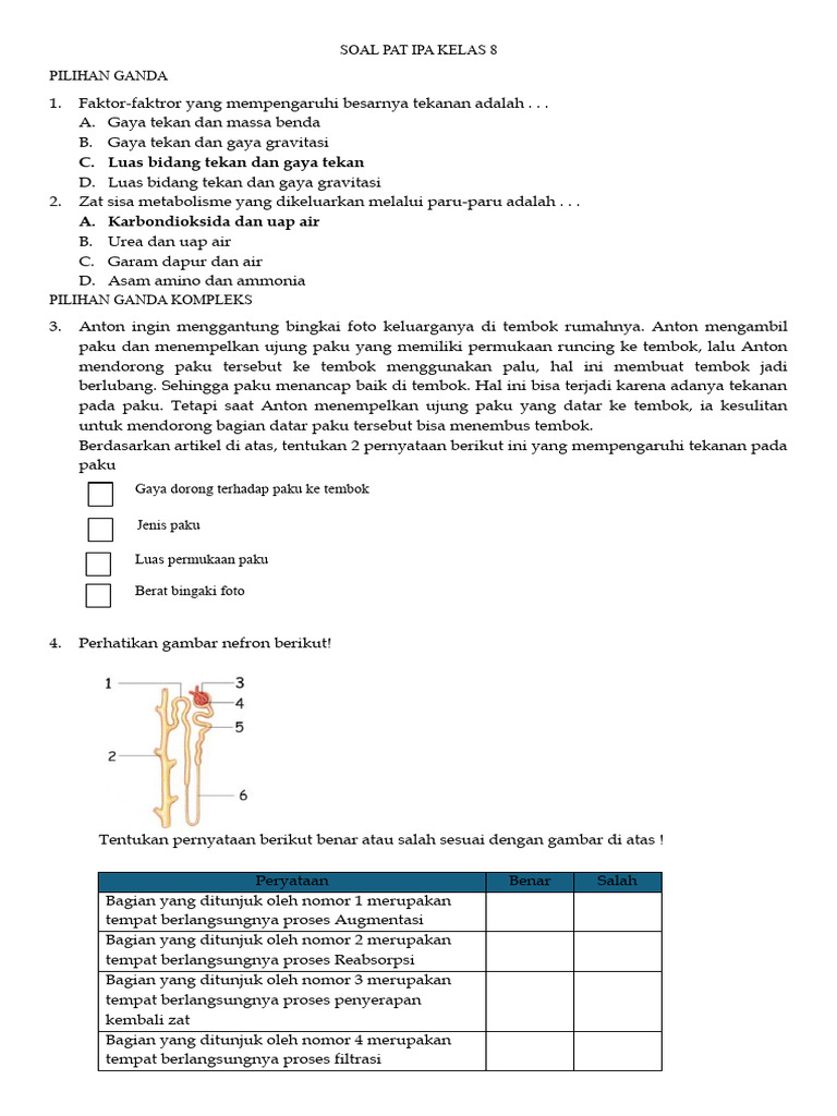 Soal Akm Ipa 10 n0m0r Fix | PDF | Kajian Bahasa Asing