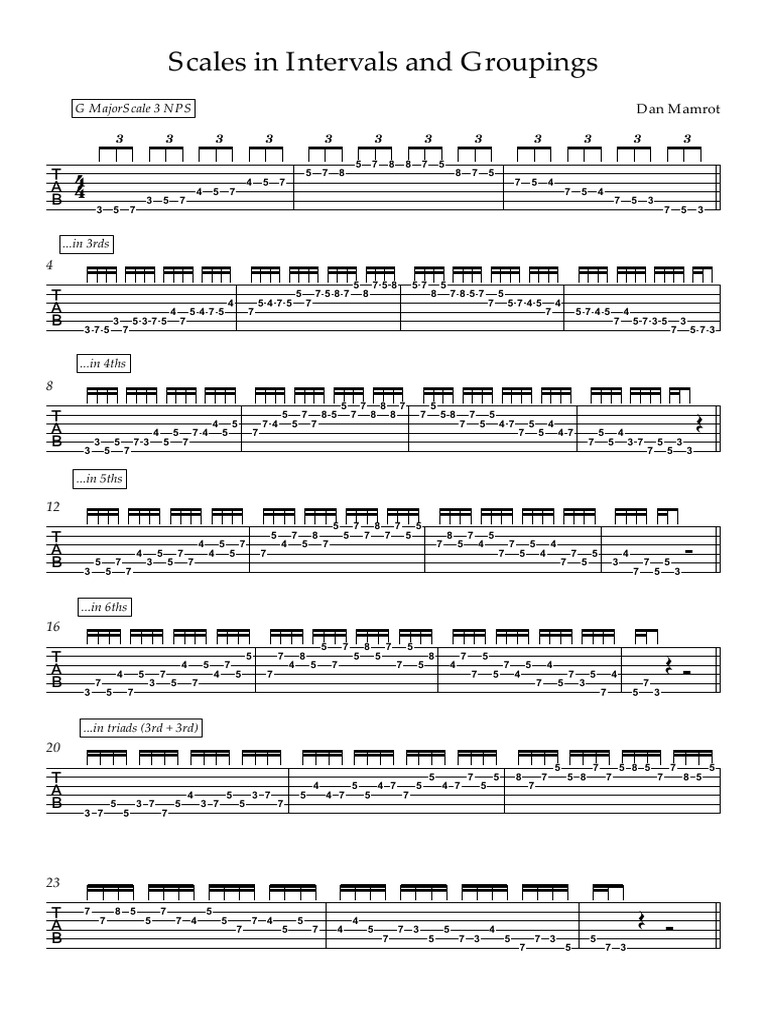 Scales in Intervals and Groupings | PDF | Elements Of Music | Music Theory