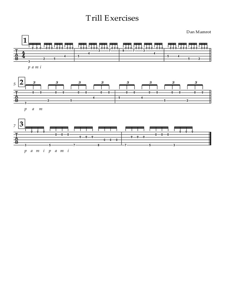 Trill Exercises | PDF