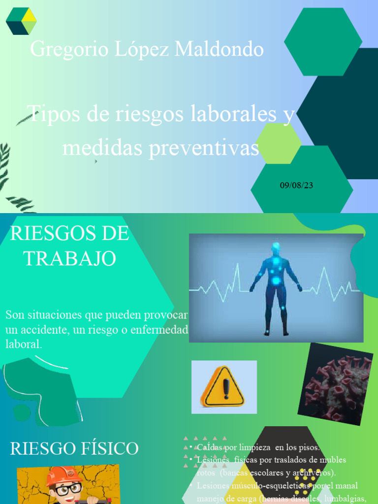 Tipos de Riesgos Laborales y Preventivas | PDF