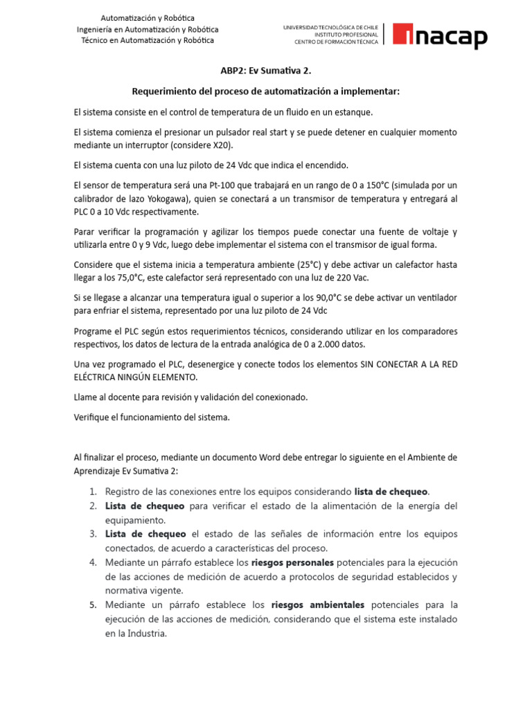 Instrucciones Detalladas ABP2 | PDF | Ingenieria Eléctrica | Electricidad