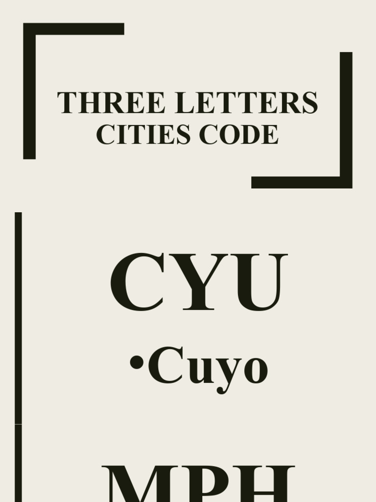 Three Letters City Code (Part 2) | PDF | Travel