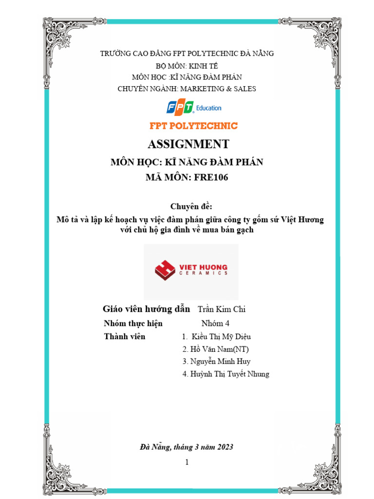 Asm Kĩ Năng Đàm Phán Nhóm 4 H Văn Nam | PDF