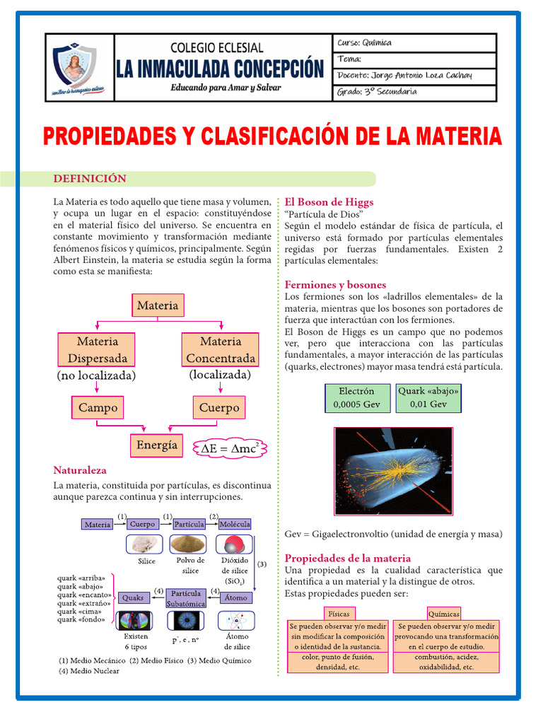Propiedades y Clasificación de la Materia | PDF | Importar | Partículas ...