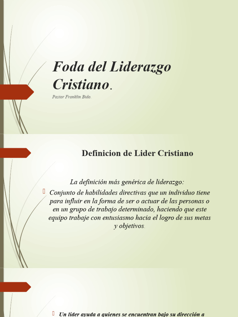 Analisis FODA Del Liderazgo Cristiano | PDF | Liderazgo | Amor
