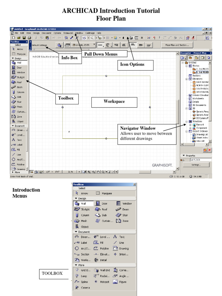 Archicad 17 Introduction Tutorial11 | PDF | Door | Icon (Computing)