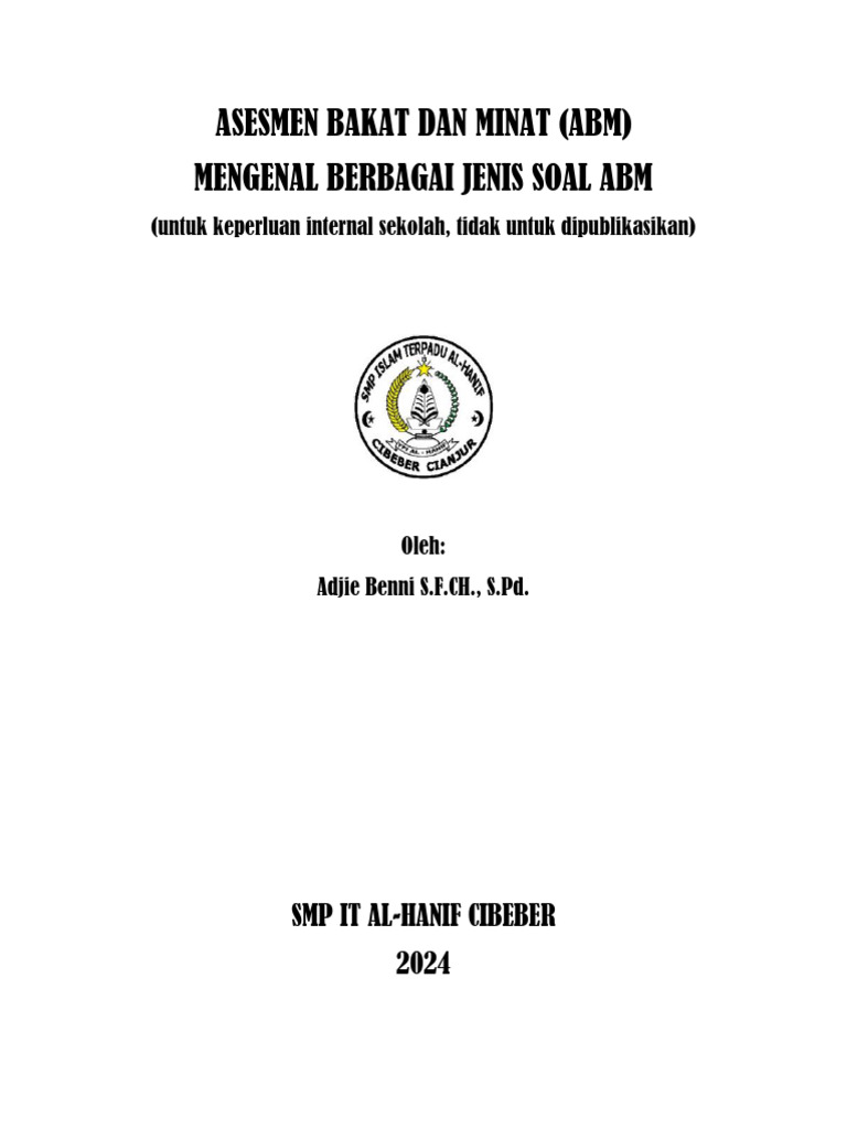 Jenis Soal Asesmen Bakat dan Minat | PDF