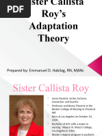 Roy's Adaptation Model | PDF | System | Self Concept