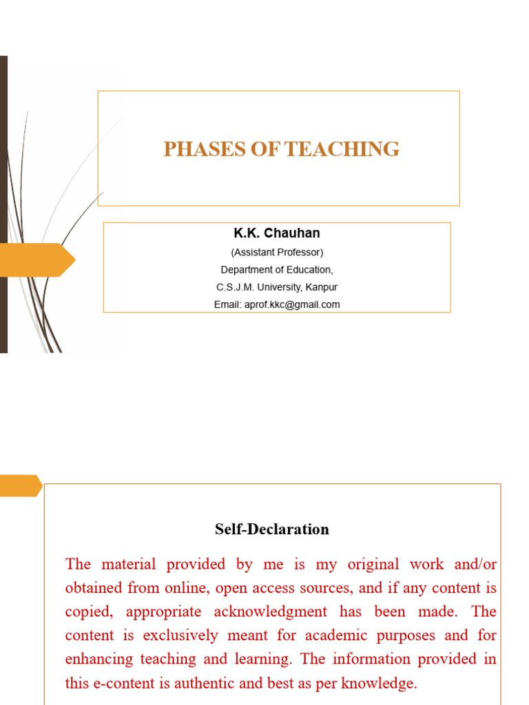 Phases of Teaching | Download Free PDF | Teachers | Educational Technology