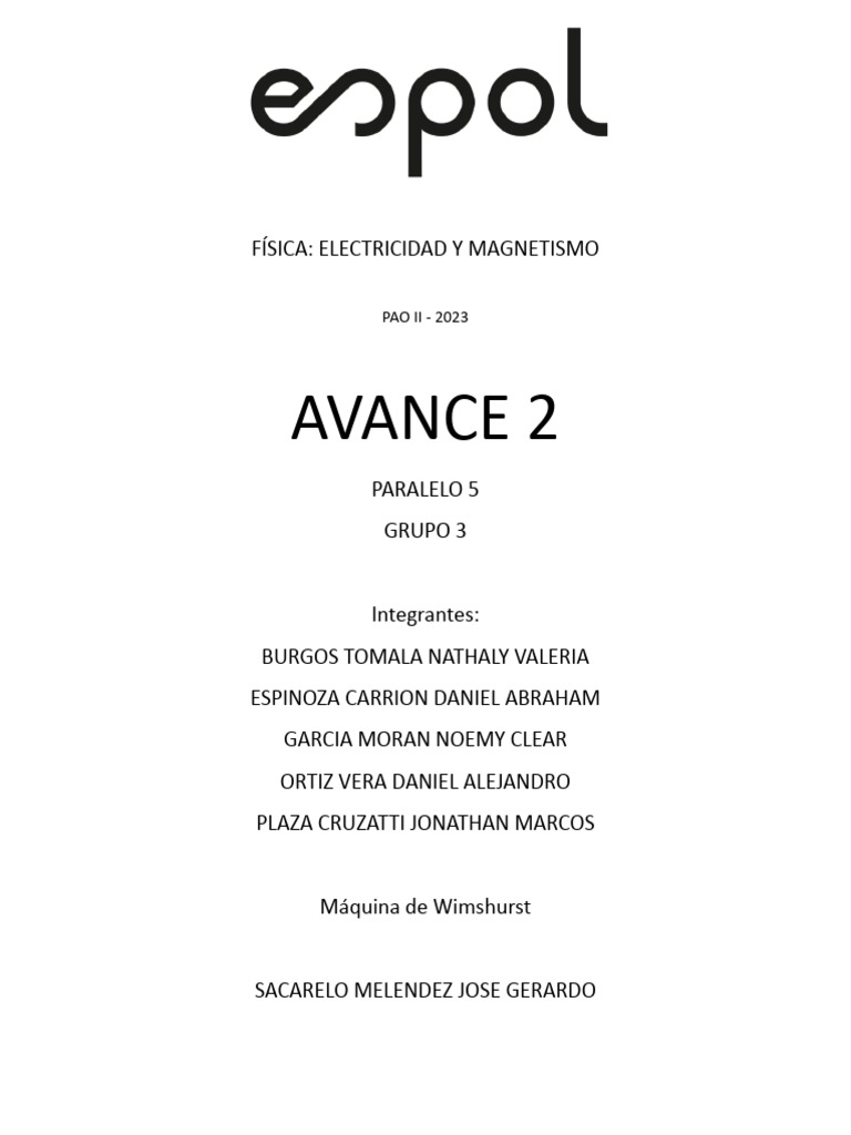 Avance2 P5G3 | PDF | Condensador | Electrostática