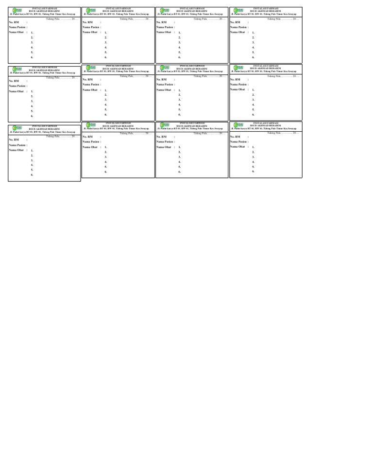 ETIKET Injeksi Fix | PDF