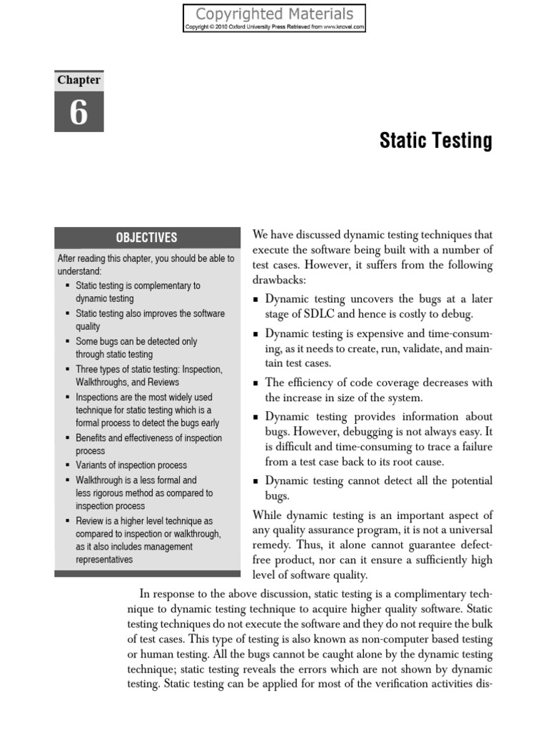 Static Testing | PDF | Software Bug | Software Testing Static Testing | PDF | Software Bug | Software Testing