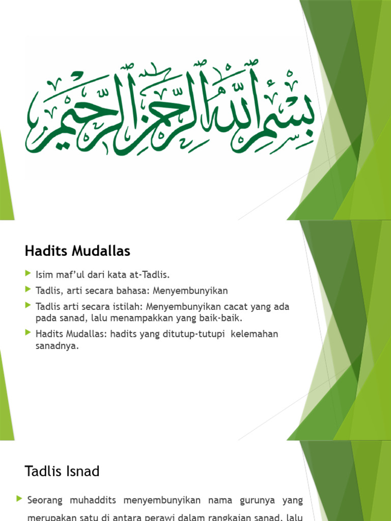 Hadits Mudallas | PDF