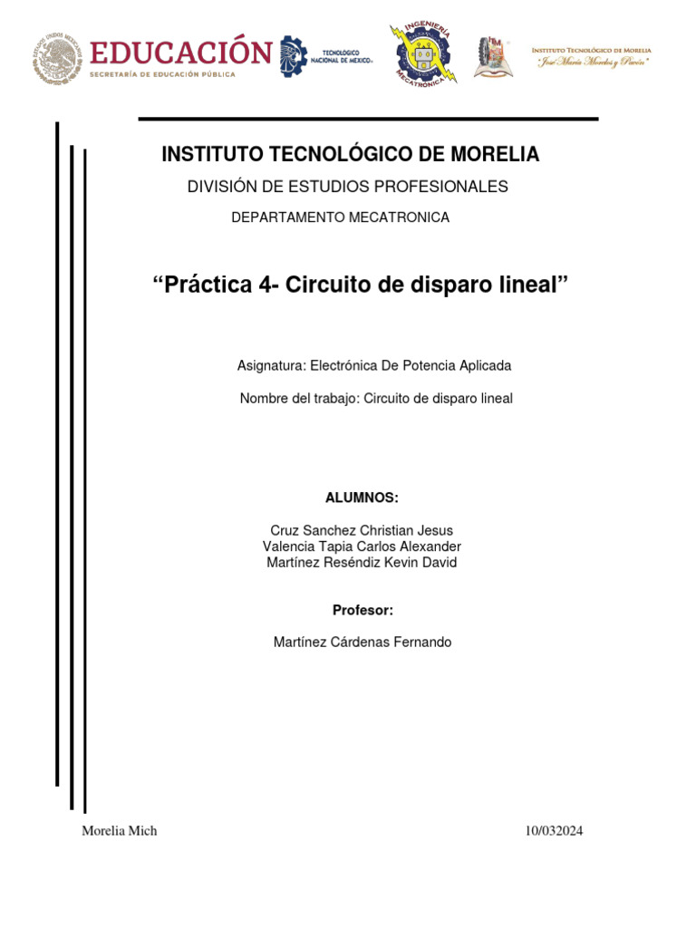 Práctica 4 Final | PDF | Red eléctrica | Electrónica
