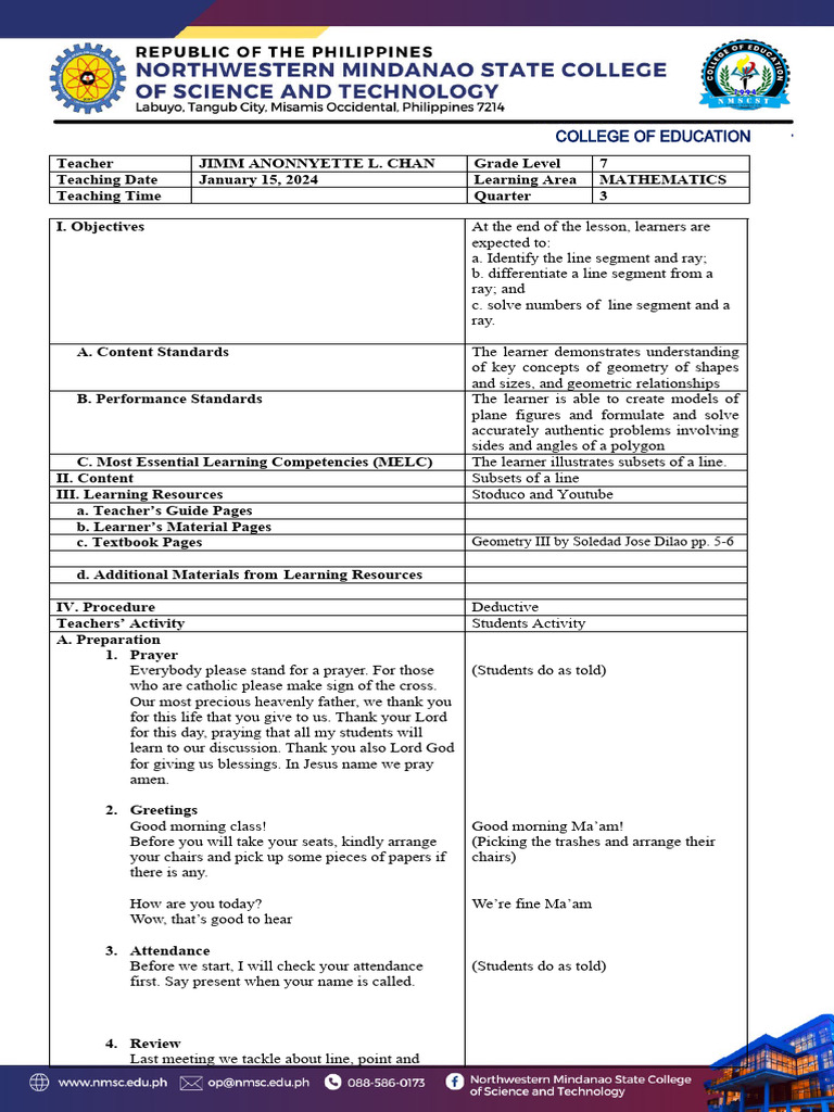 Lesson Plan 1 | PDF | Shape | Learning