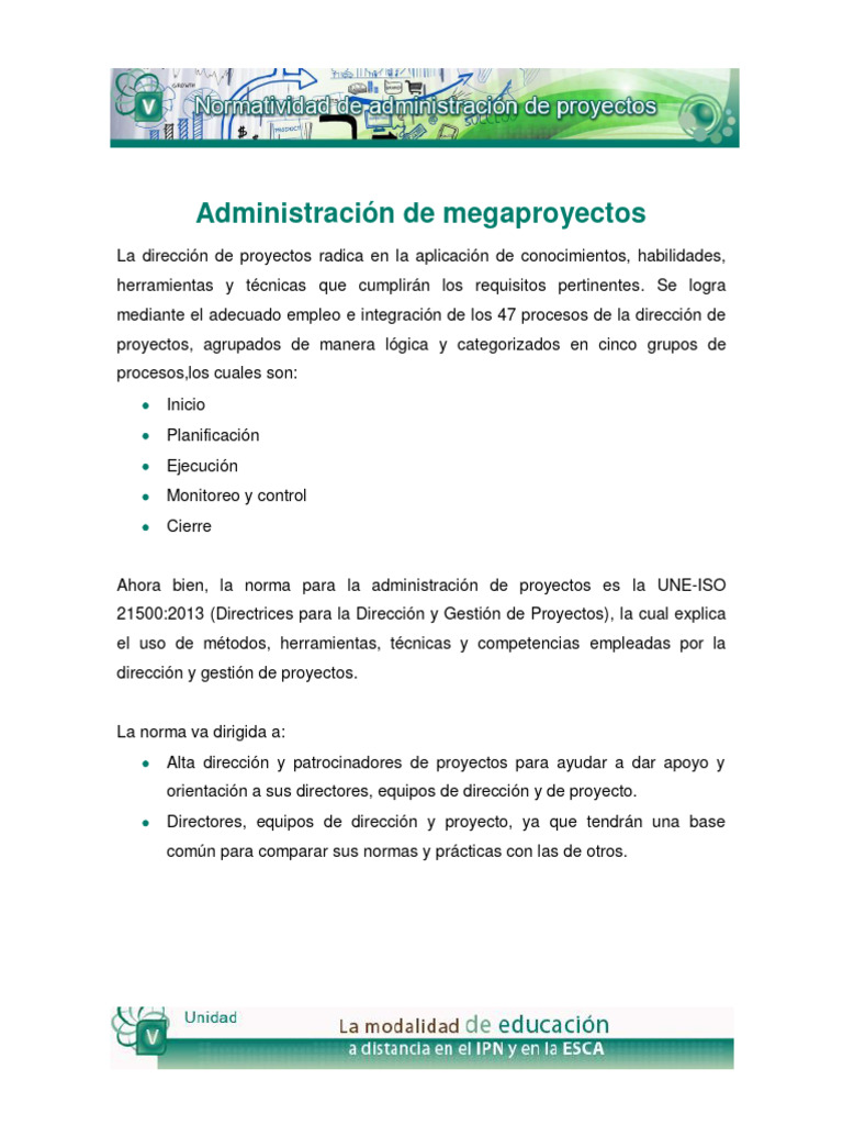 Guía para la Gestión de Megaproyectos | PDF | Gestión de proyectos | Planificación
