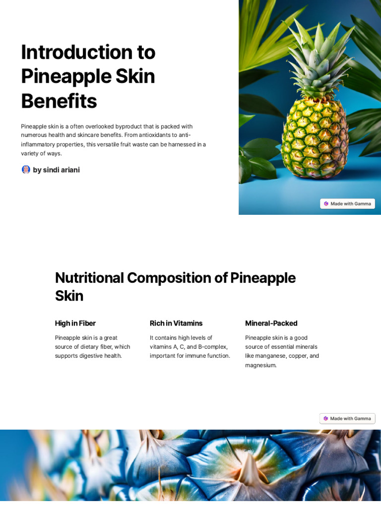 Introduction To Pineapple Skin Benefits | PDF | Antioxidant | Inflammation