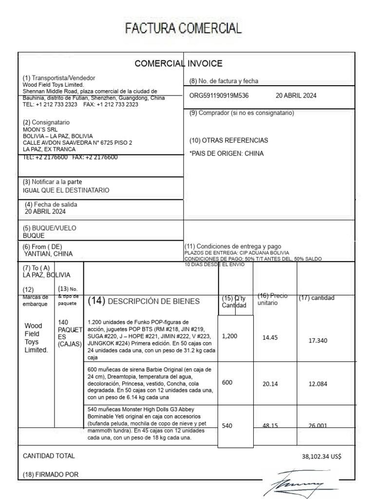 Documento de Embarque | PDF | Envío | Transporte de mercancías