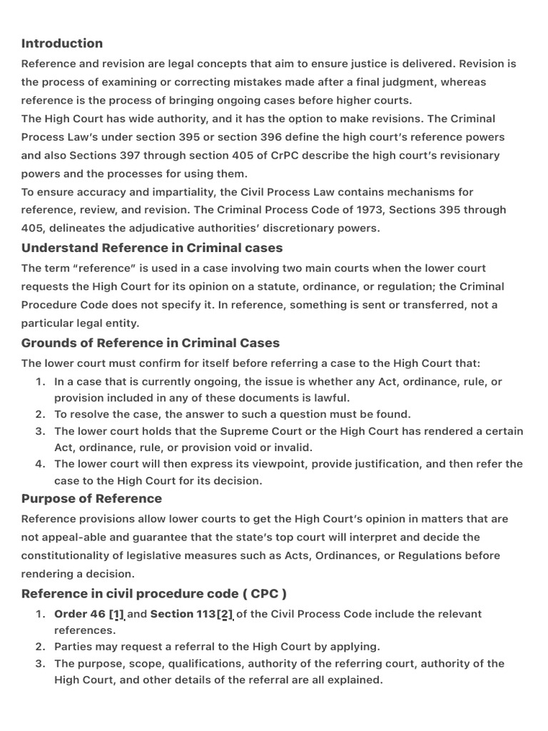 Criminal Reference and Revision | PDF | Judgment (Law) | Judge