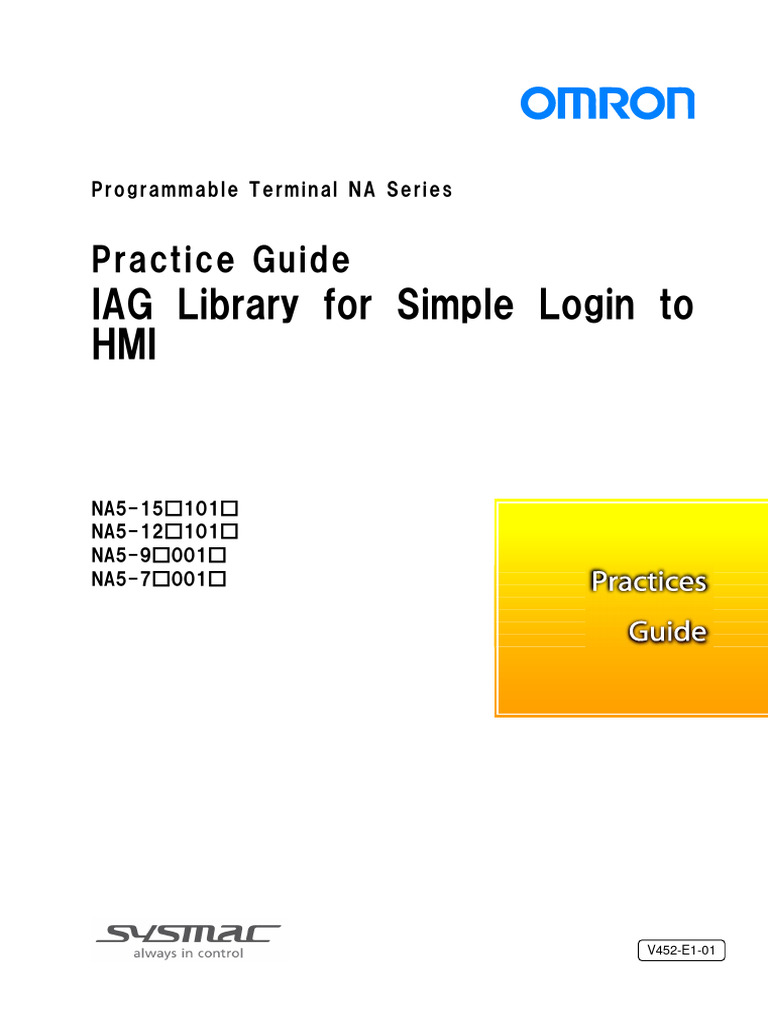 v452 Na Series Programmable Terminal - Iag Library For Simple Login To Hmi Users Manual en | PDF ...