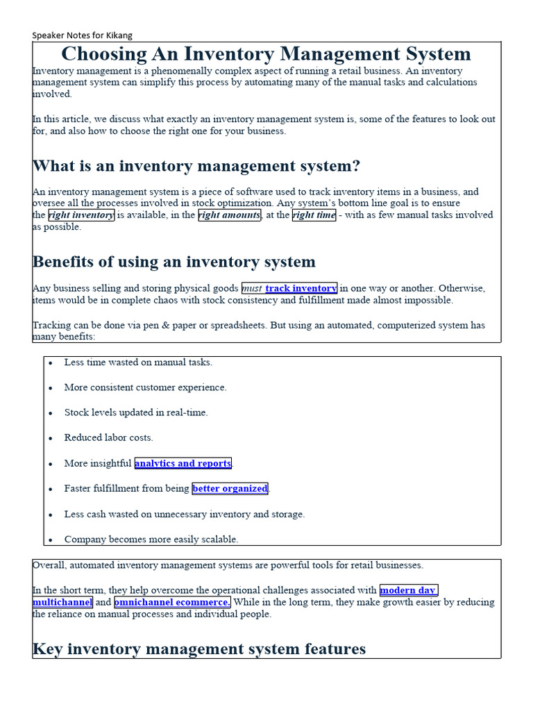 Inventory Management System Guide | PDF | Inventory | Point Of Sale