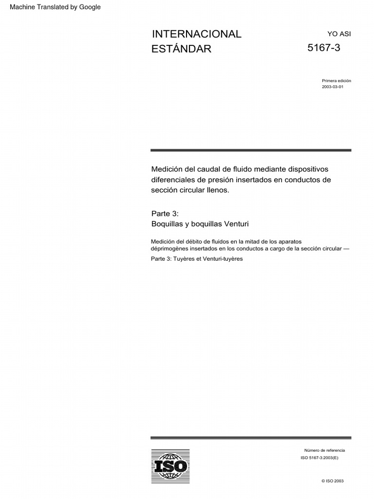 ISO - 5167 - 3 - 2003 - Nozzles-and-Venturi-nozzles Español | PDF ...