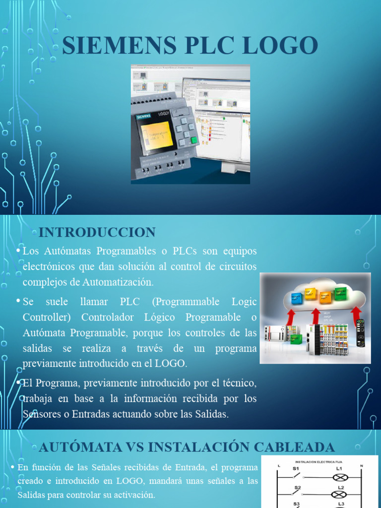 Introducción al PLC Siemens LOGO | PDF | Controlador lógico programable ...