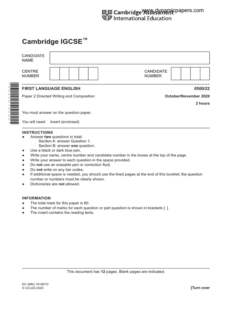 Paper 2 Directed Sample Qs | PDF