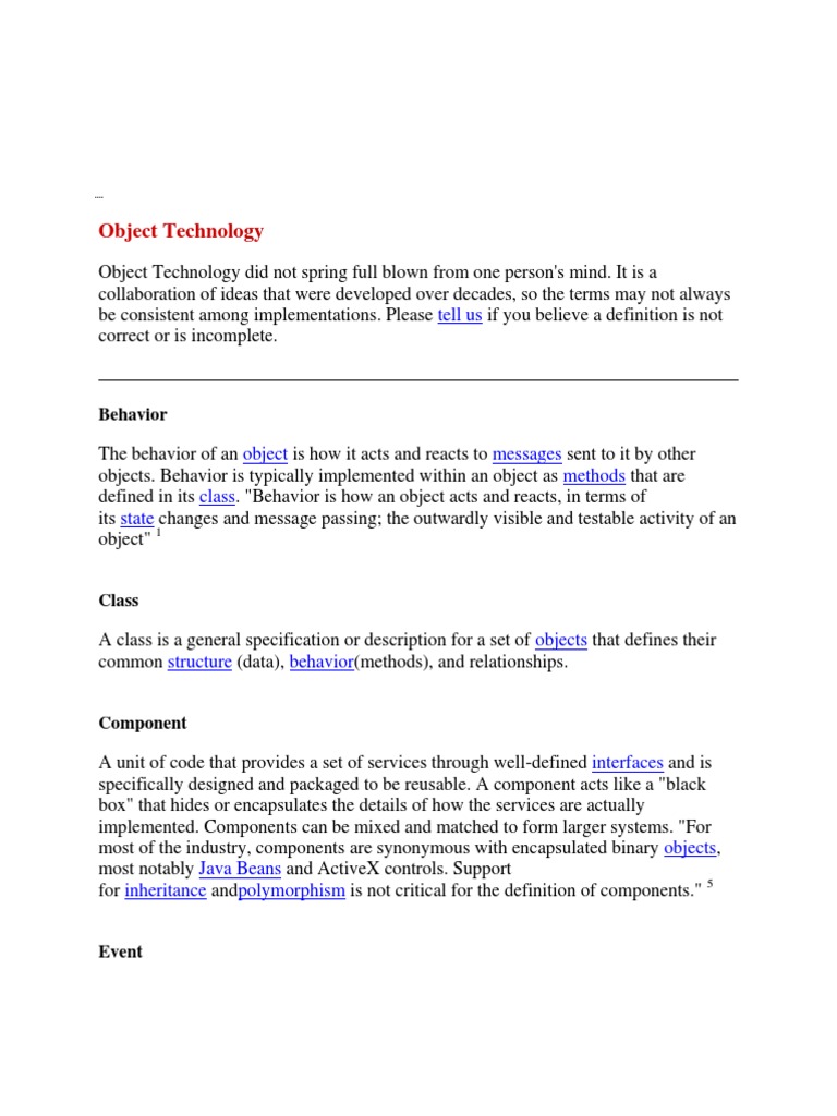 Ooad Technical Terms | Download Free PDF | Class (Computer Programming) | Inheritance (Object ...
