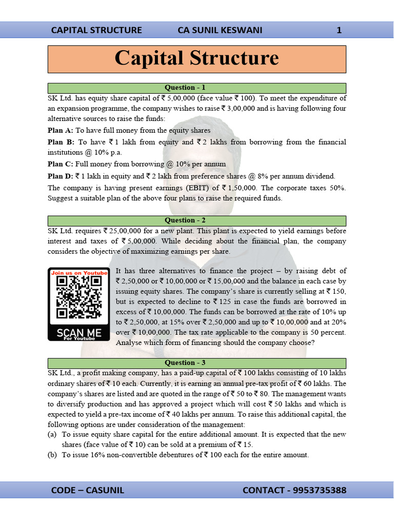 Capital Structure | Download Free PDF | Capital Structure | Cost Of Capital