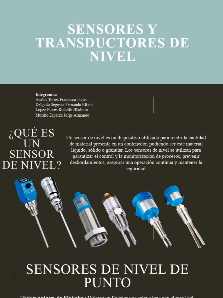 Sensores y Transductores de Nivel | PDF | Sensor | Ultrasonido