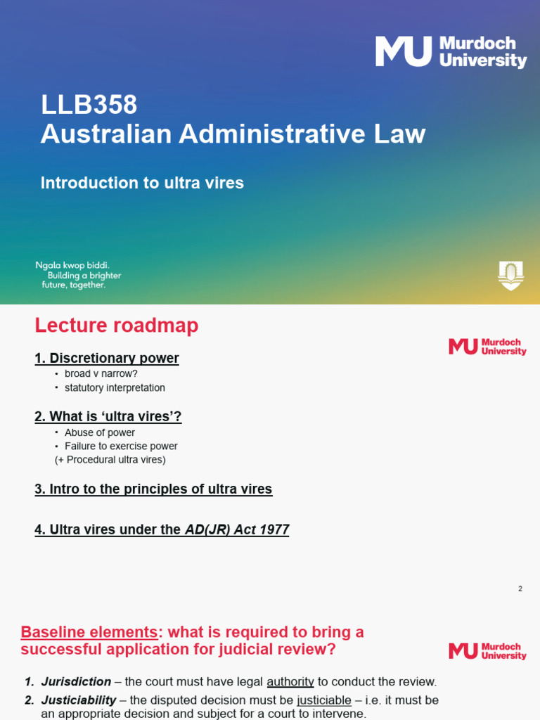 Introduction To Ultra Vires 2024 - Student | PDF | Administrative Law ...