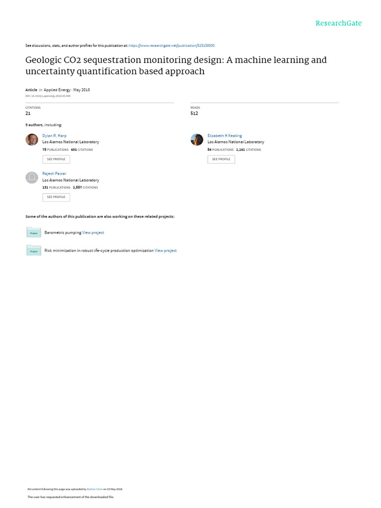 CO2 -PAPER | PDF | Carbon Sequestration | Monte Carlo Method