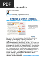 Partes de Una Noticia | PDF