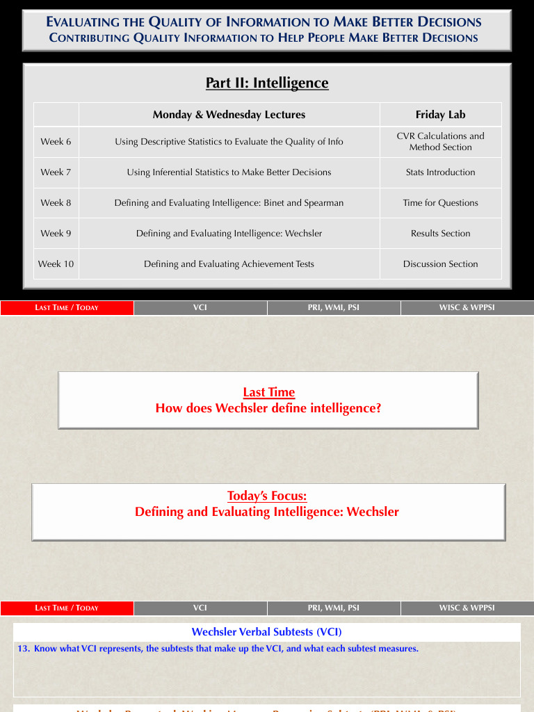 Psychometrics Lecture 9b Intelligence Wechsler | PDF | Wechsler Adult ... Psychometrics Lecture 9b Intelligence Wechsler | PDF | Wechsler Adult ...