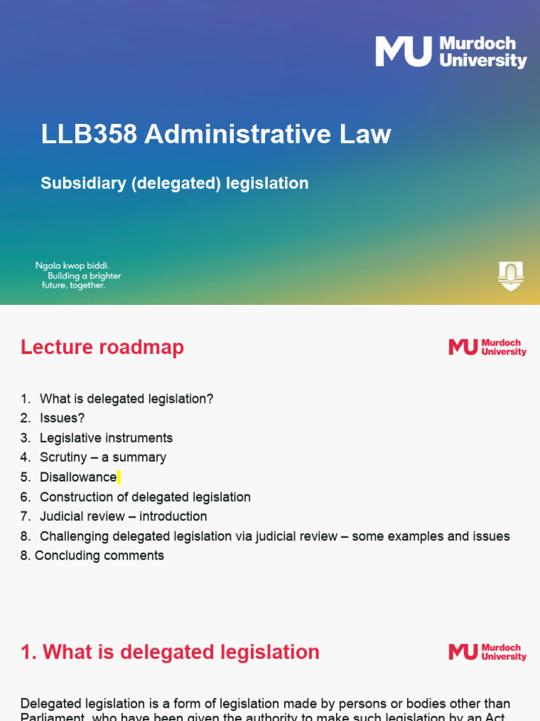 Overview of Delegated Legislation in Australia | PDF | Judicial Review ...