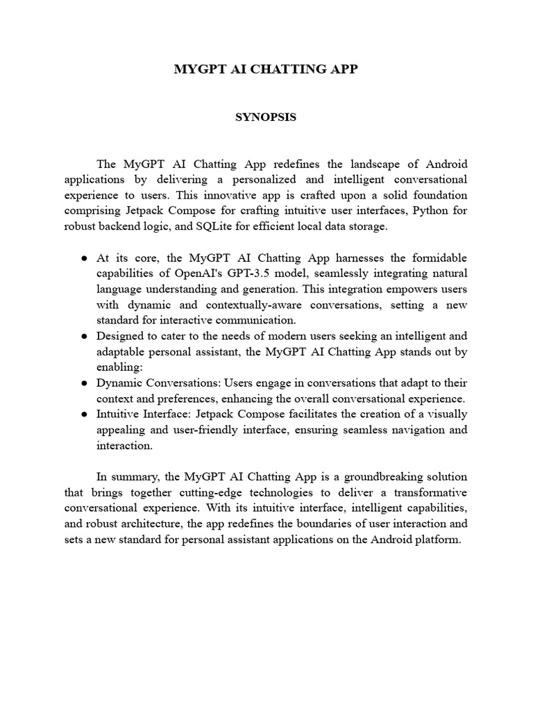 MyGPT AI Chat App for Android | PDF | Xml | Android (Operating System)