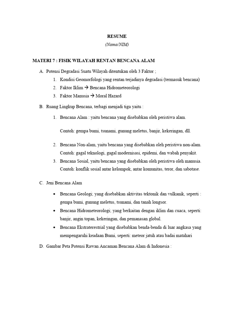 Resume: (Nama/NIM) | PDF | Sains & Matematika