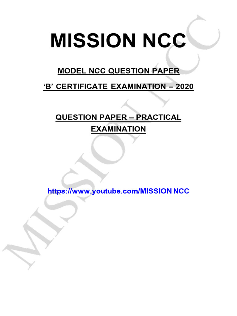 NCC B Practical Paper | PDF