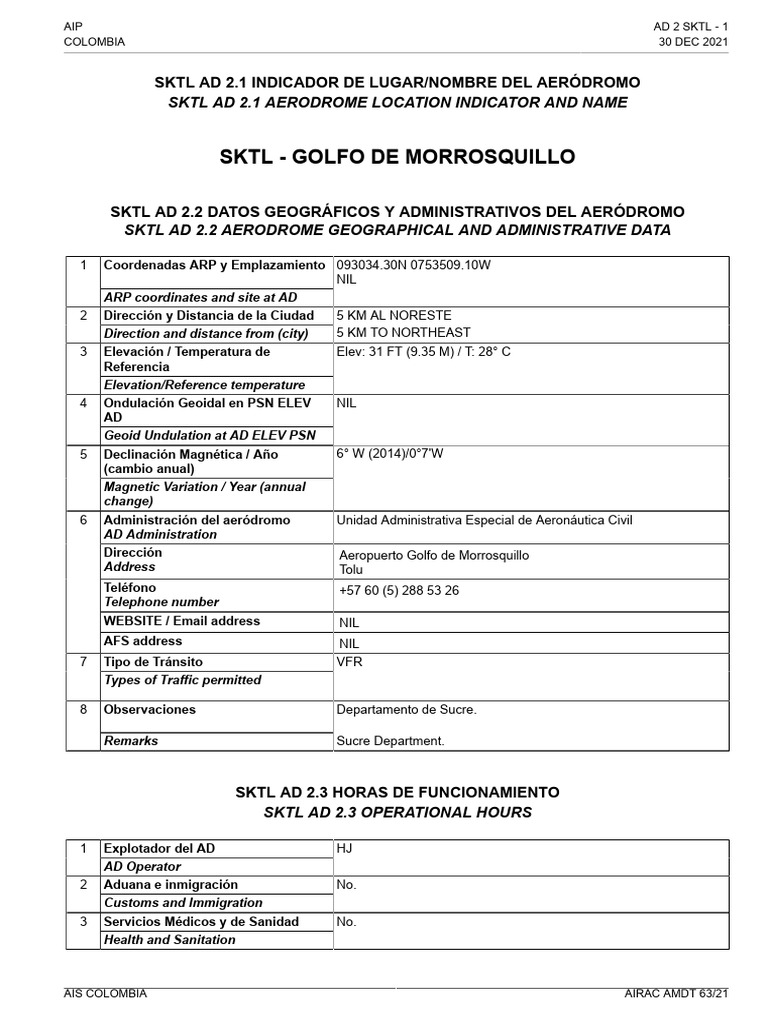 SKTL - Tolú - Golfo de Morrosquillo | PDF | Transporte | Aviación